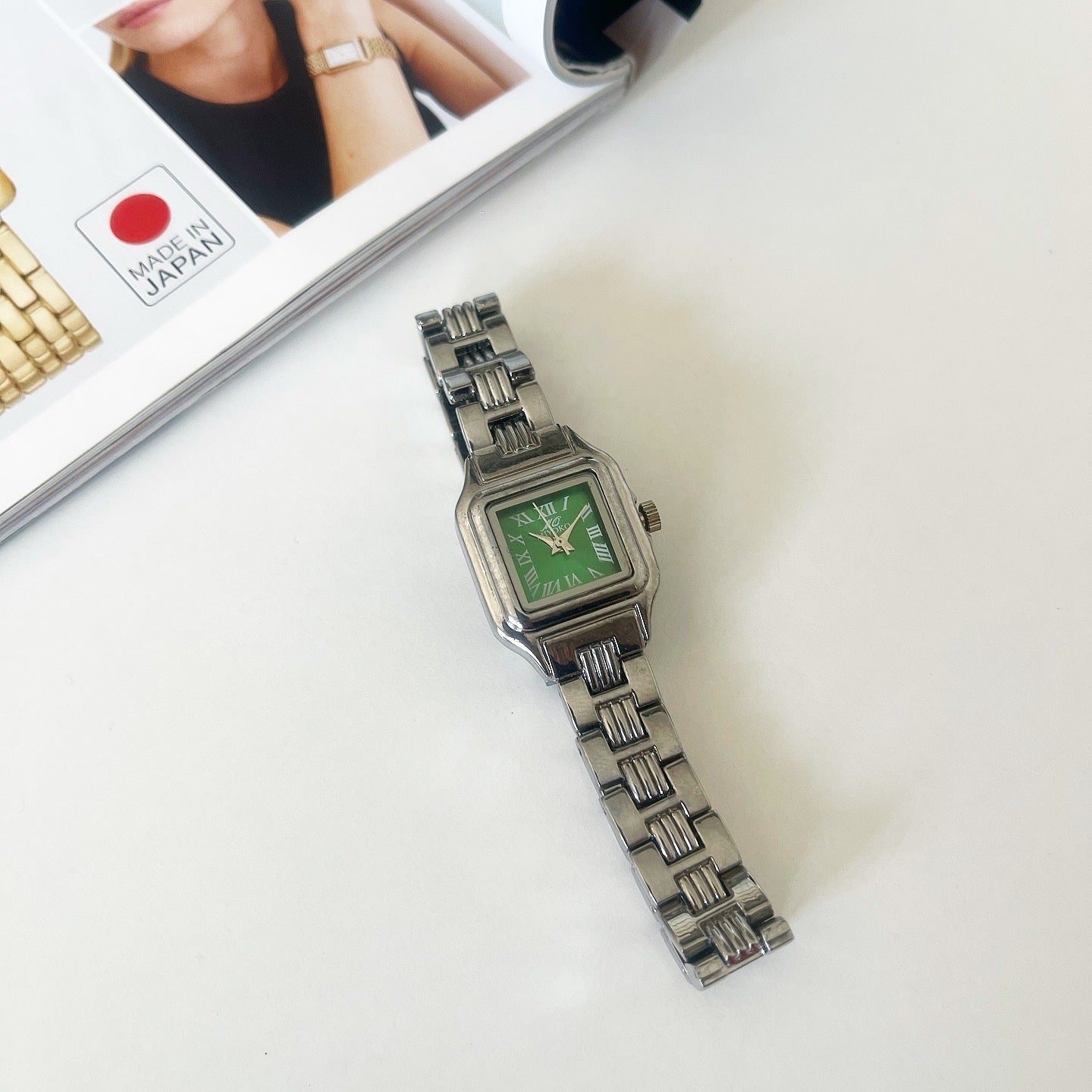 Silver Green Opera Metal Watch – Miyoko Watches