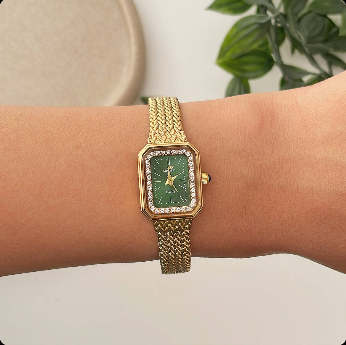 Gold x Green Gleam Metal Watch – Miyoko Watches
