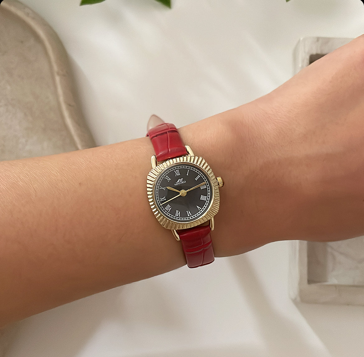 Red X Black Imperium Leather Watch – Miyoko Watches