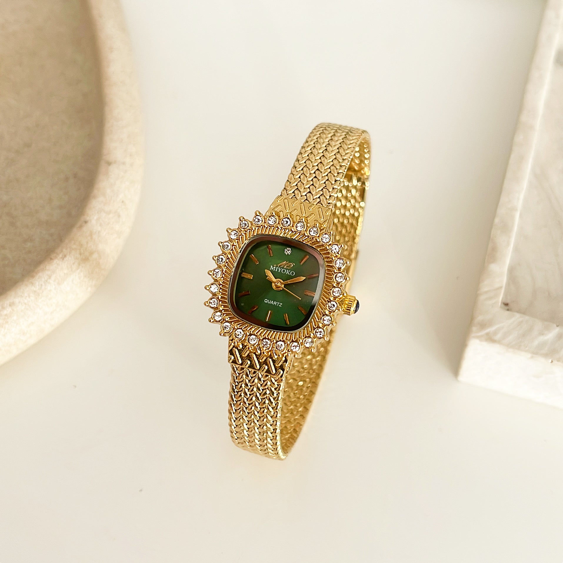 Gold X Green Luster Metal Watch – Miyoko Watches