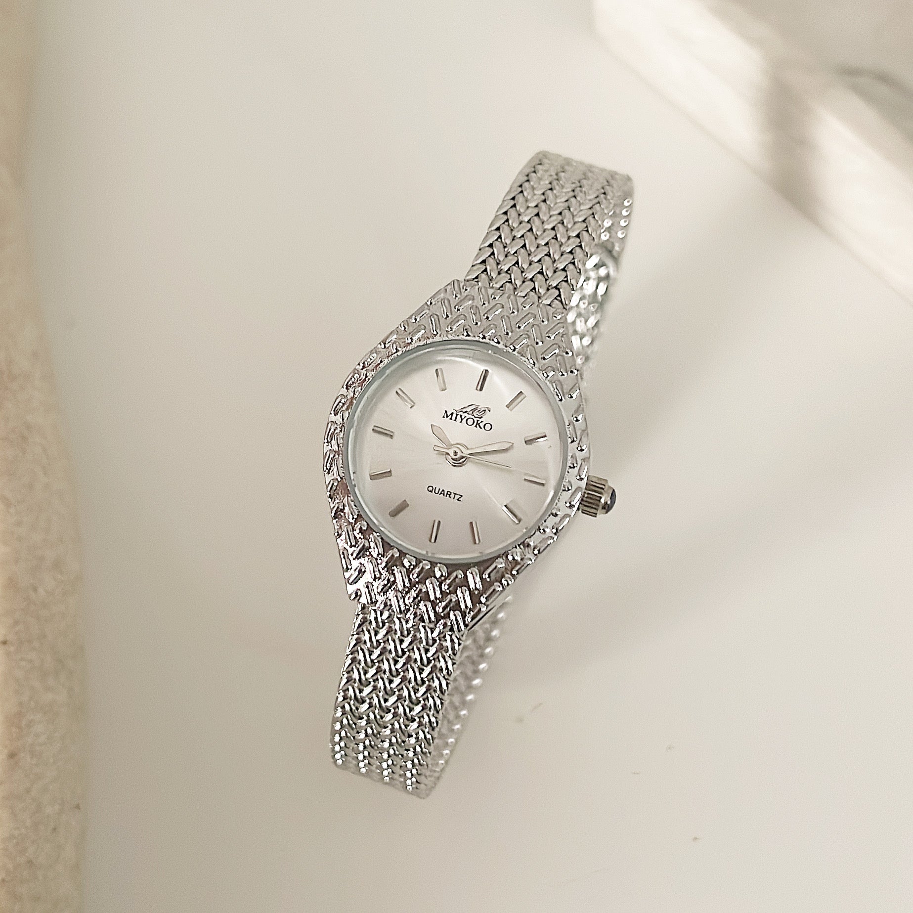Silver White Old Money Metal Watch – Miyoko Watches