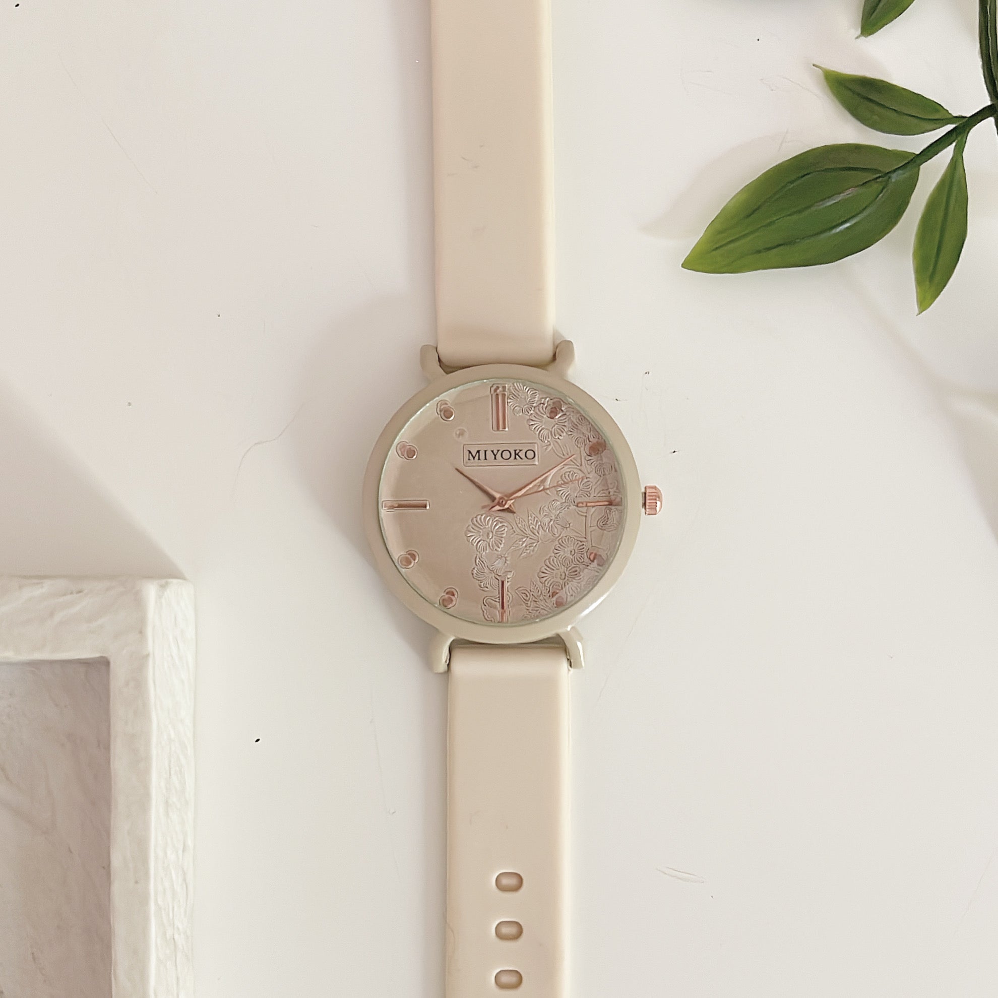 Beige Tale Rubber Watch – Miyoko Watches