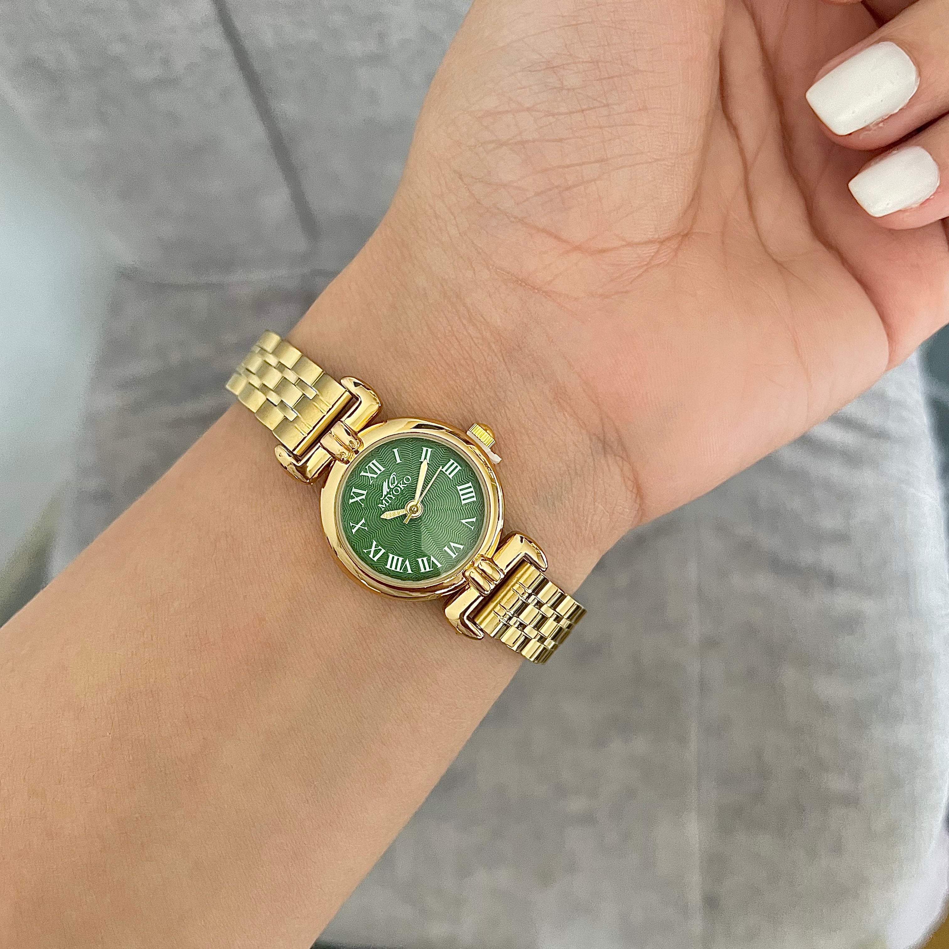 Gold Green Onyxa Metal Watch – Miyoko Watches