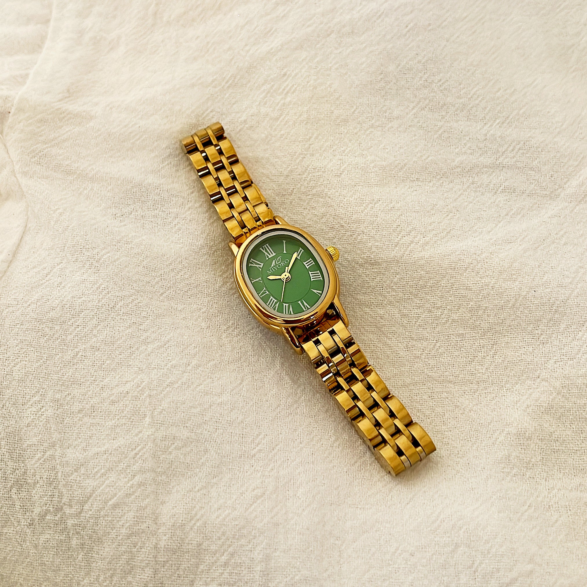Gold Green Reina Metal Watch – Miyoko Watches