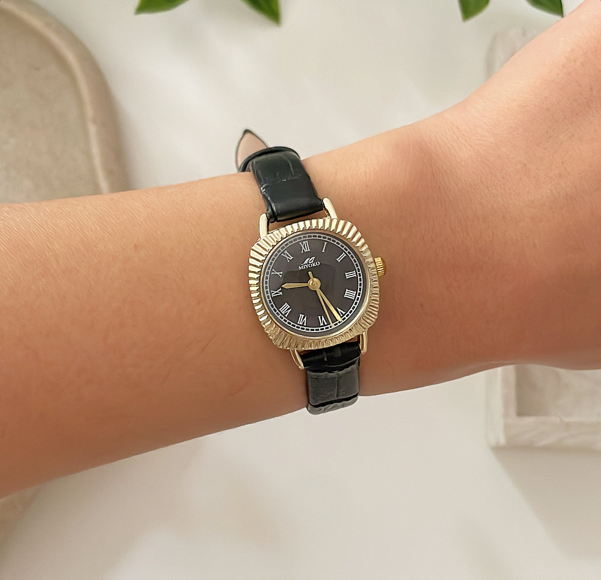 Black Imperium Leather Watch – Miyoko Watches