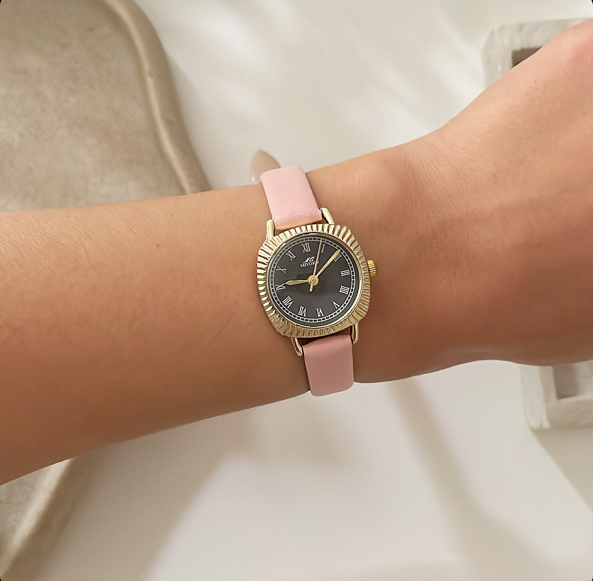 Pink X Black Imperium Leather Watch – Miyoko Watches
