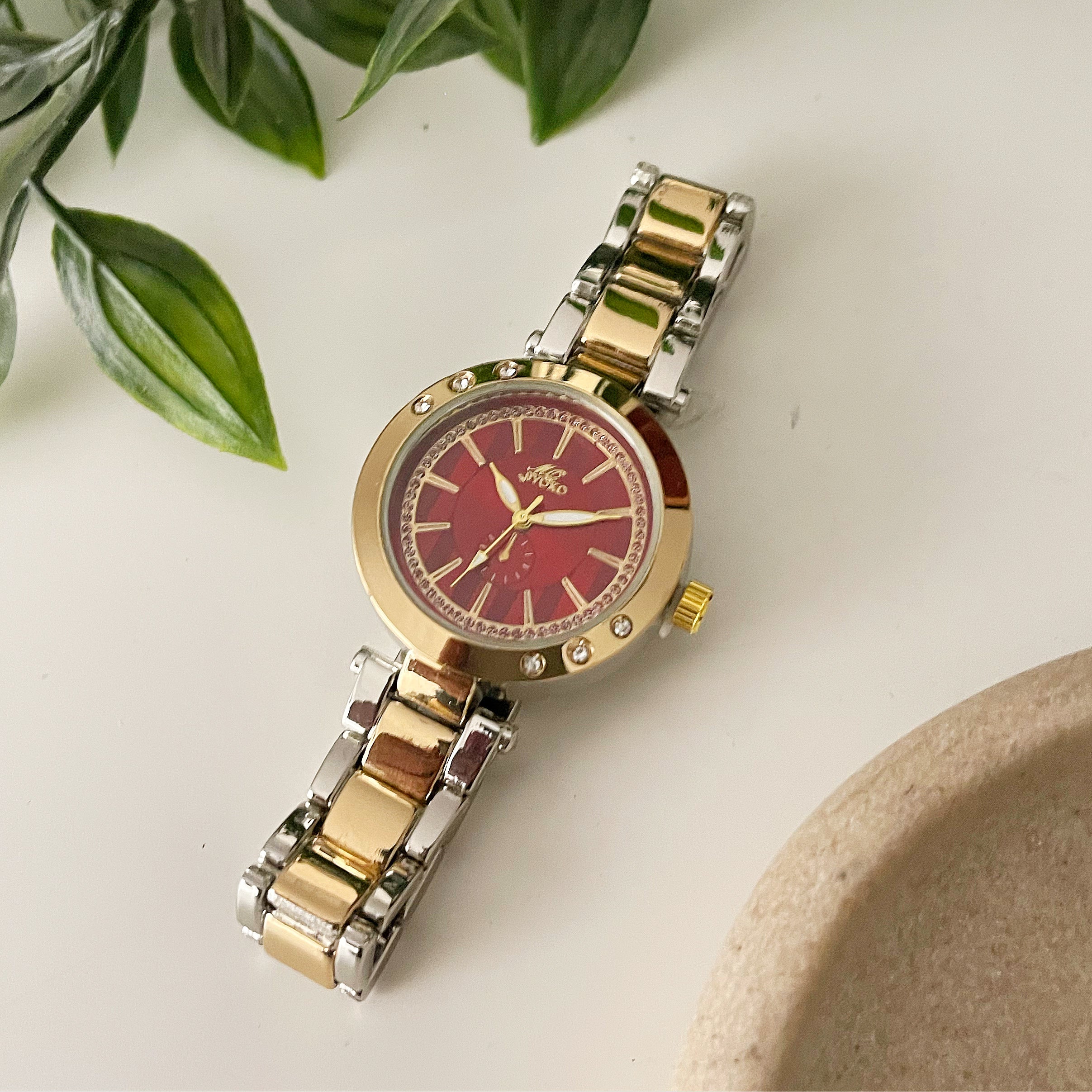 Mixed Red Aristo Metal Watch – Miyoko Watches