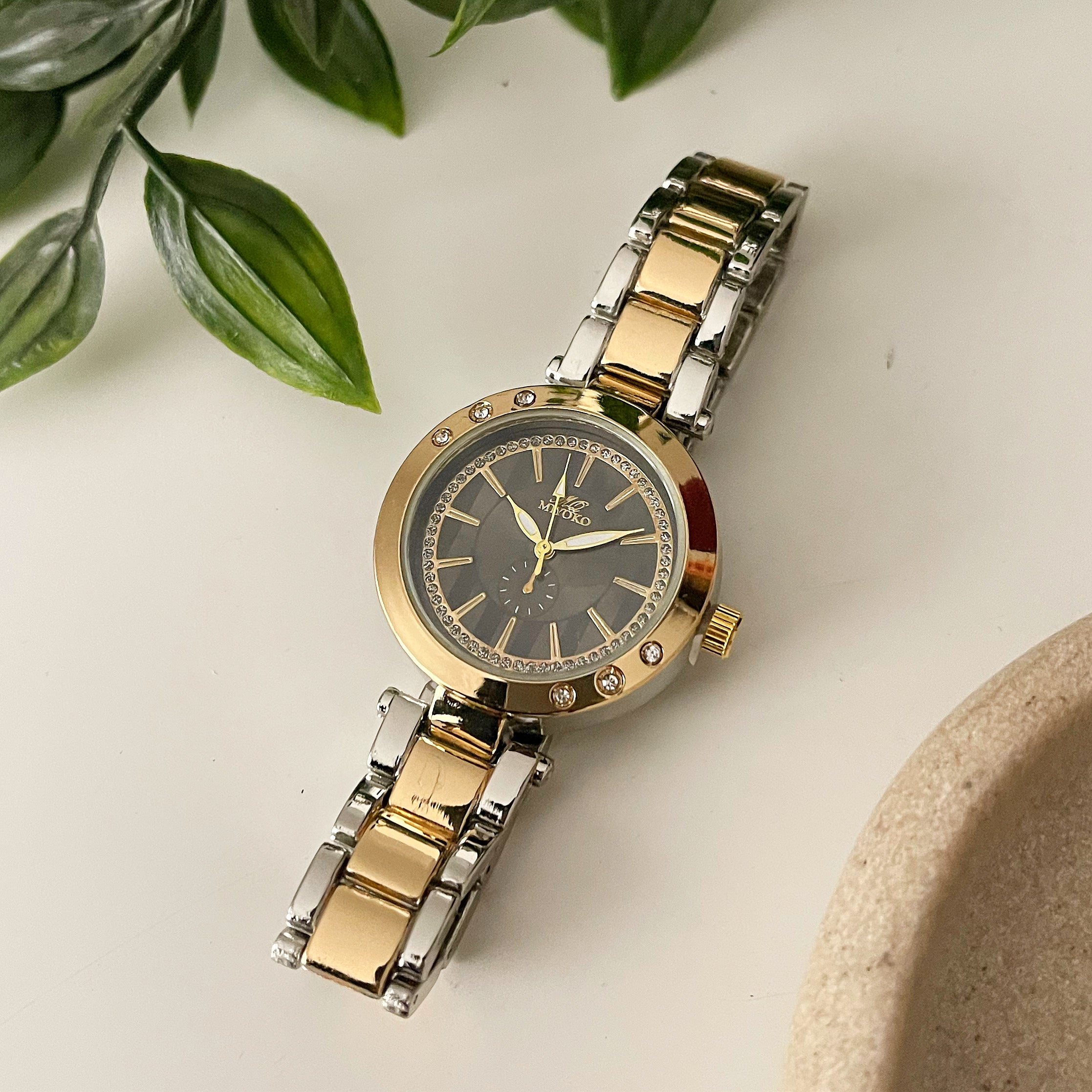 Mixed Black Aristo Metal Watch – Miyoko Watches