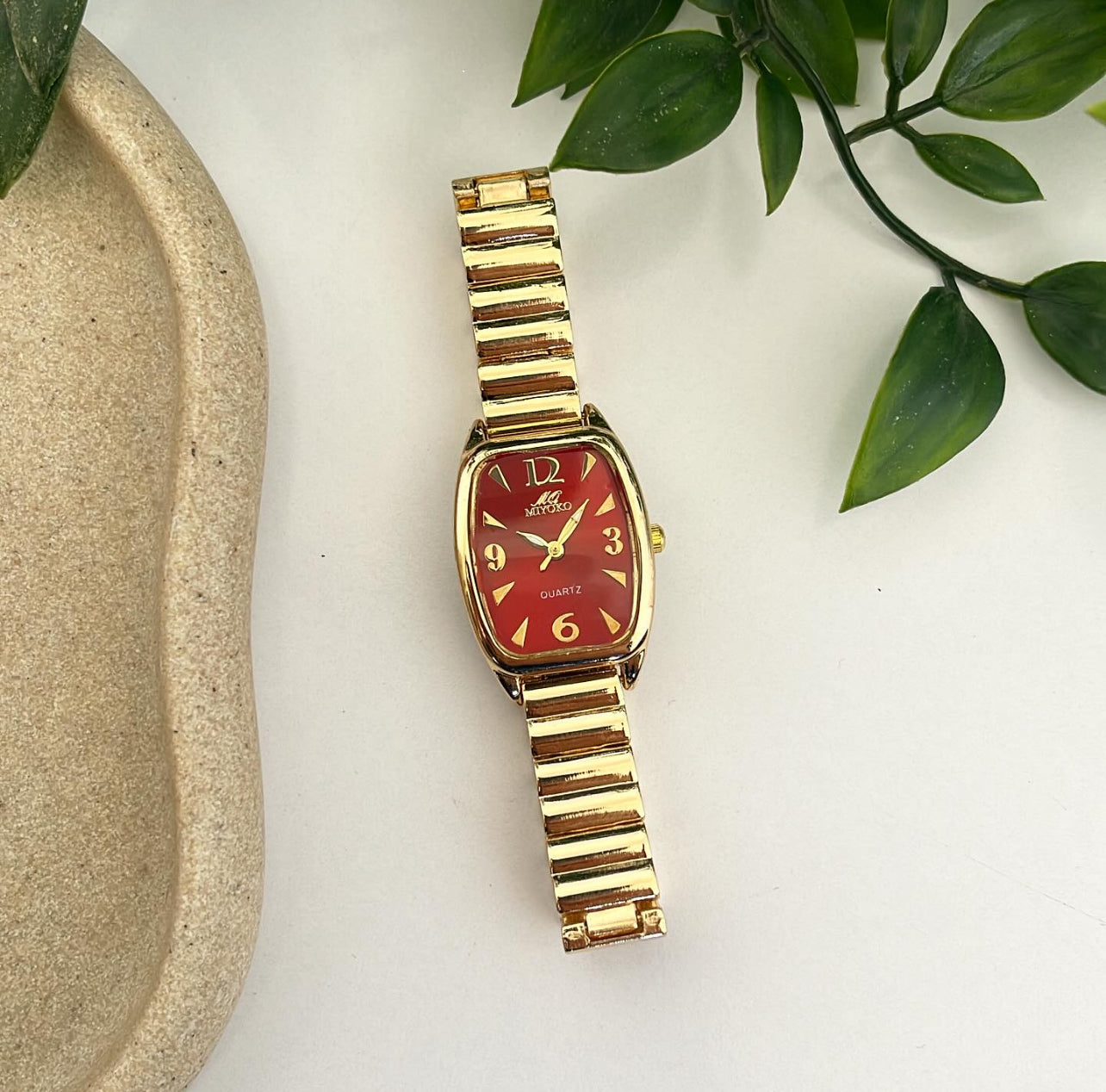 Gold Red Vienna Metal Watch – Miyoko Watches