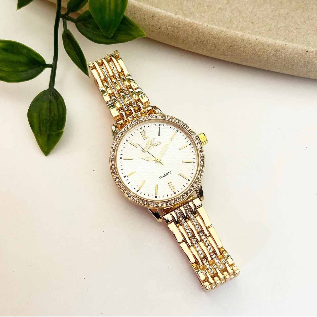 Gold White Girly Girl Metal Watch – Miyoko Watches