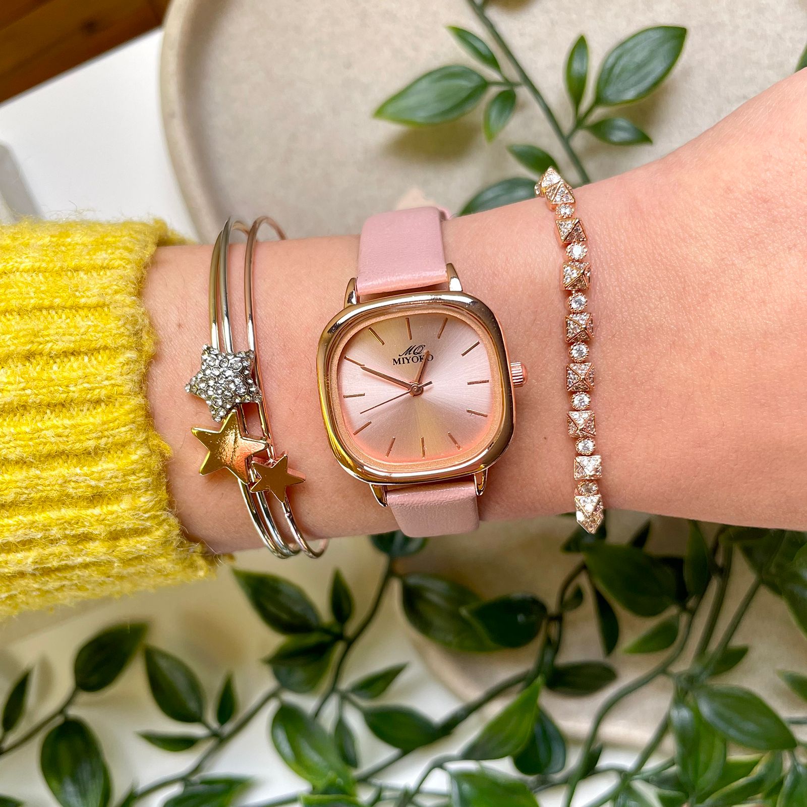 pink Leather Watch Set – Miyoko Watches