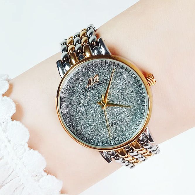Silver In Gold Mixed Galaxy Metal Watch – Miyoko Watches