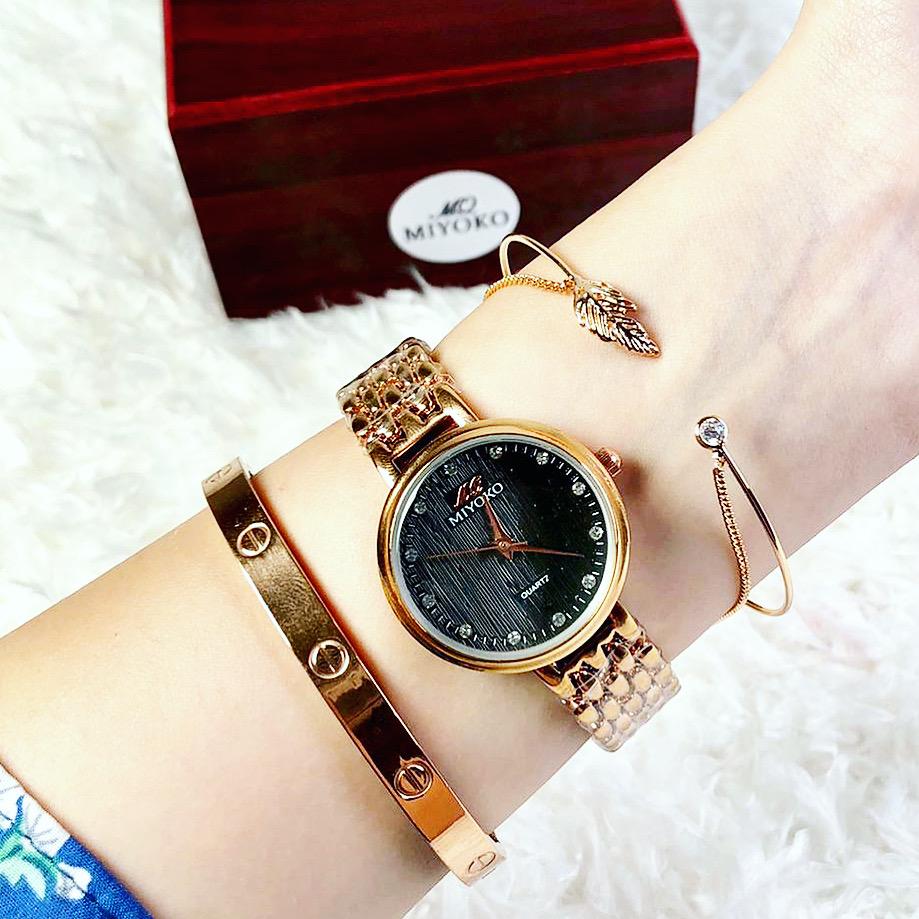 Rose Gold In Black Super Star Watch Set – Miyoko Watches