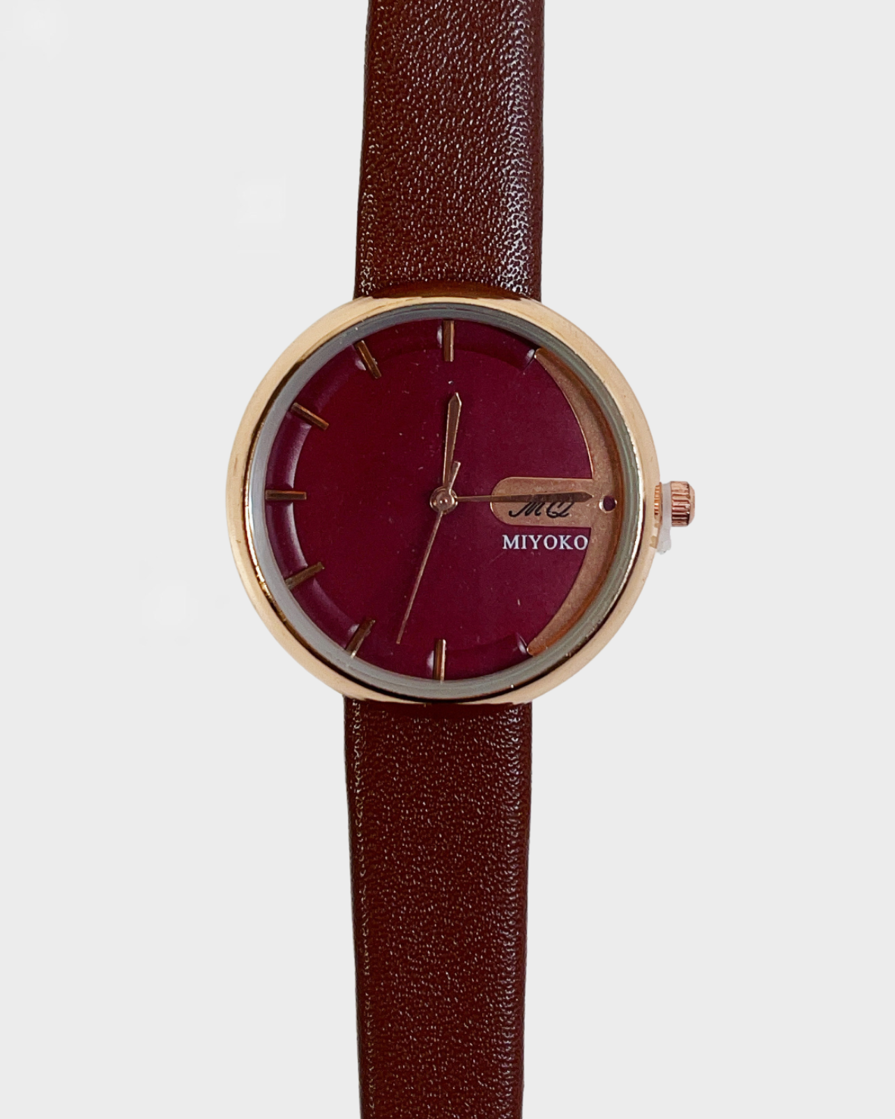 Brown Maroon Holy Leather Watch – Miyoko Watches