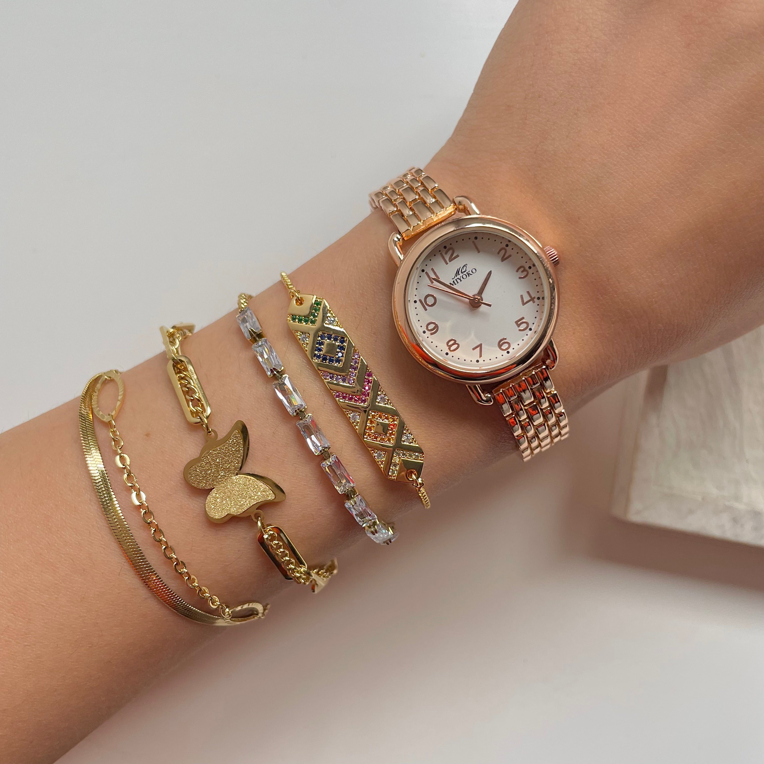 Mega Rose gold watch set – Miyoko Watches