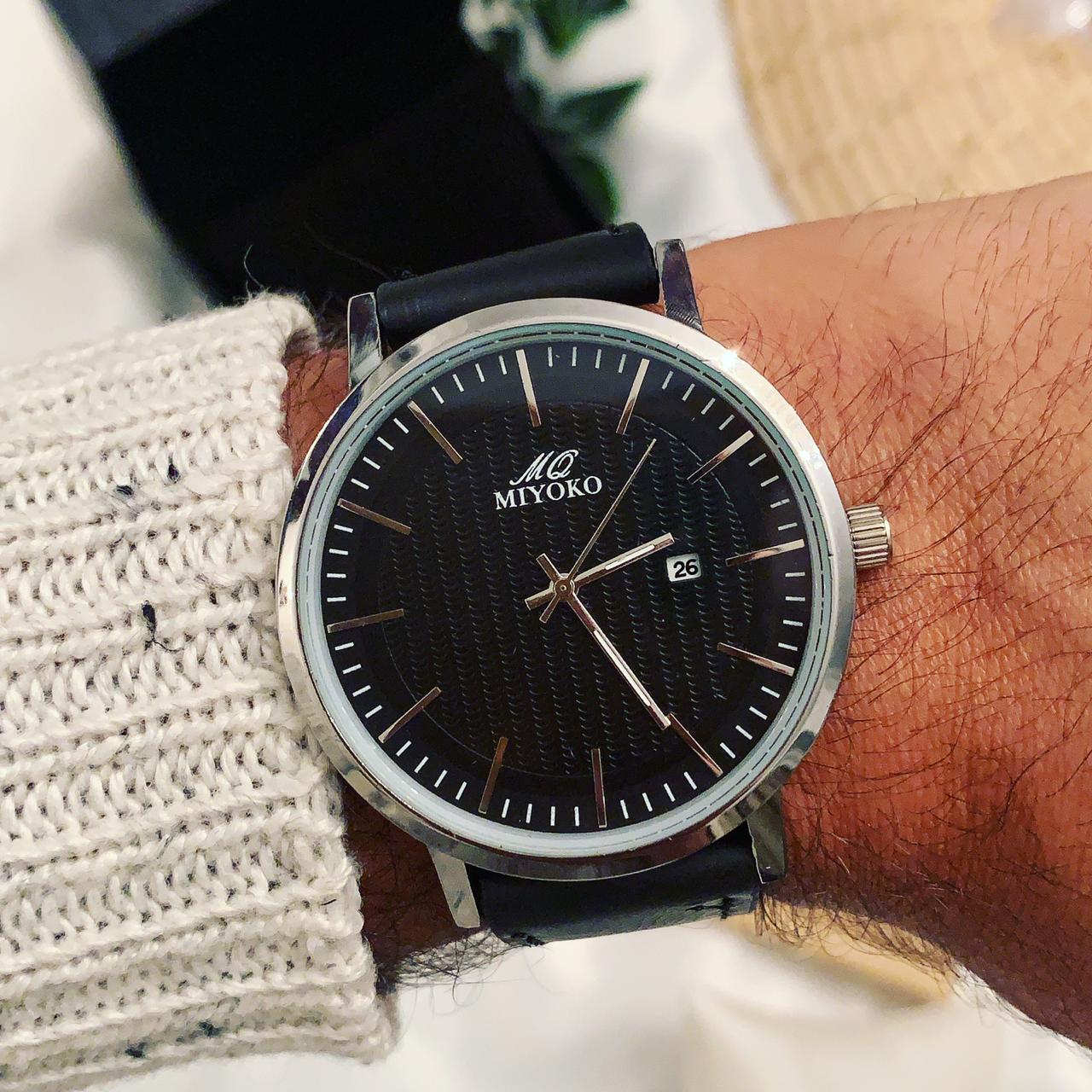 Black in Silver MR Miyoko Men Watch – Miyoko Watches