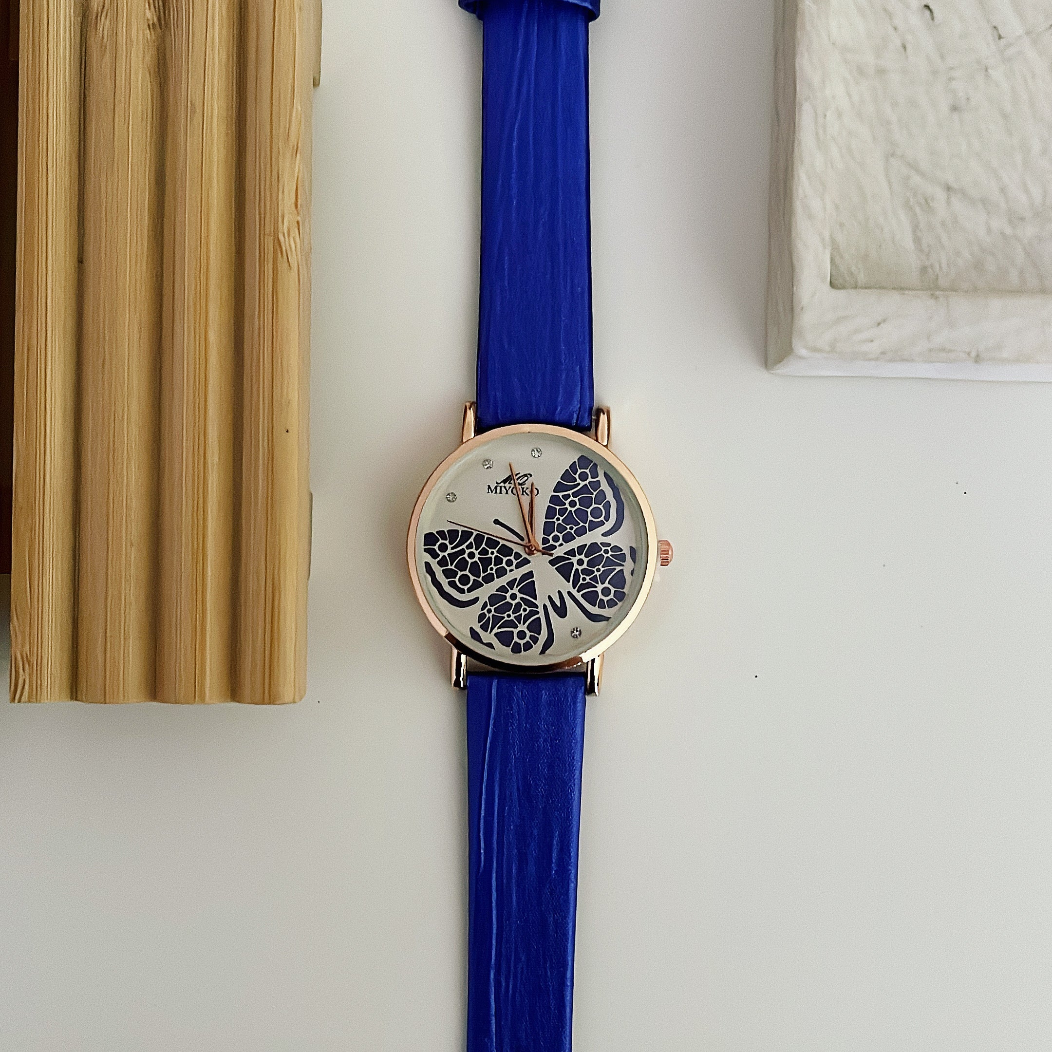 Blue Butterfly Leather Watch – Miyoko Watches