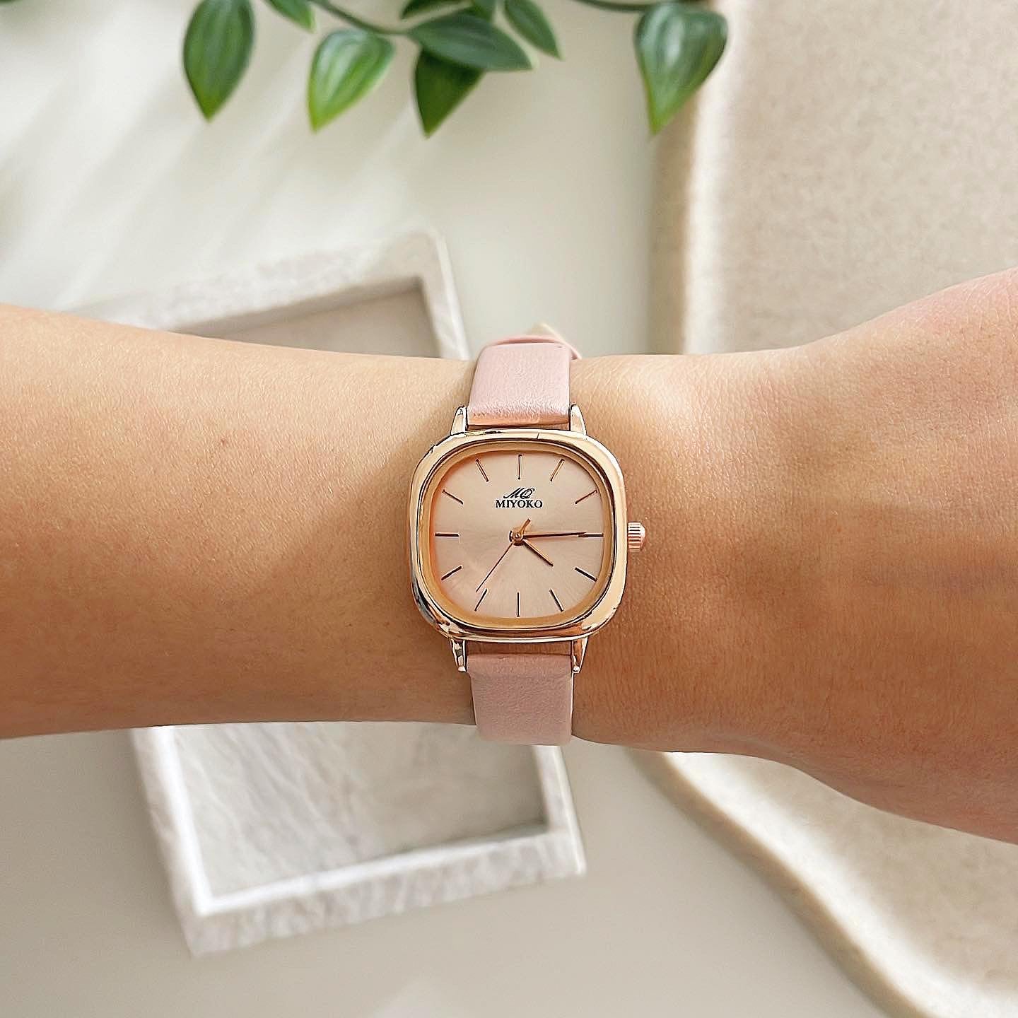 Pink Cute Leather Watch – Miyoko Watches