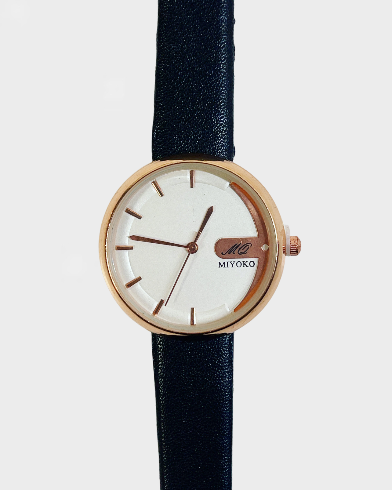 Black Grayish Holy Leather Watch – Miyoko Watches