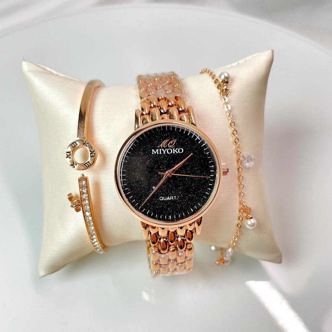 Rose Gold Star Sparkle Watch Set – Miyoko Watches