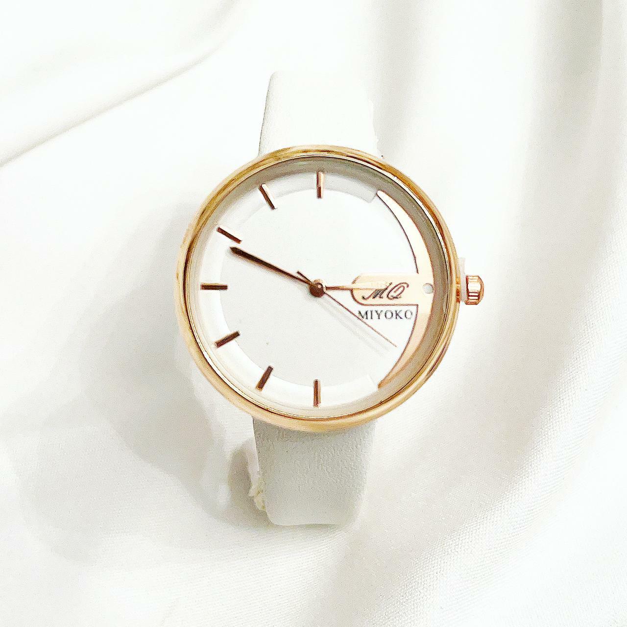 White Holy basic Leather Watch – Miyoko Watches